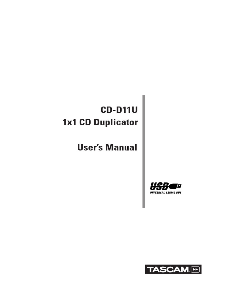 TASCAM cdd11 Disc Duplicator | PDF | Compact Disc | Electrical Connector