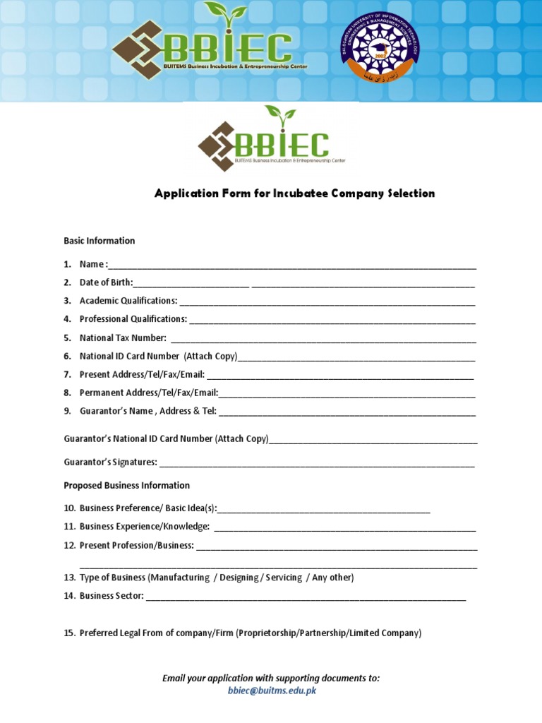 Buitems Incubation Form | PDF