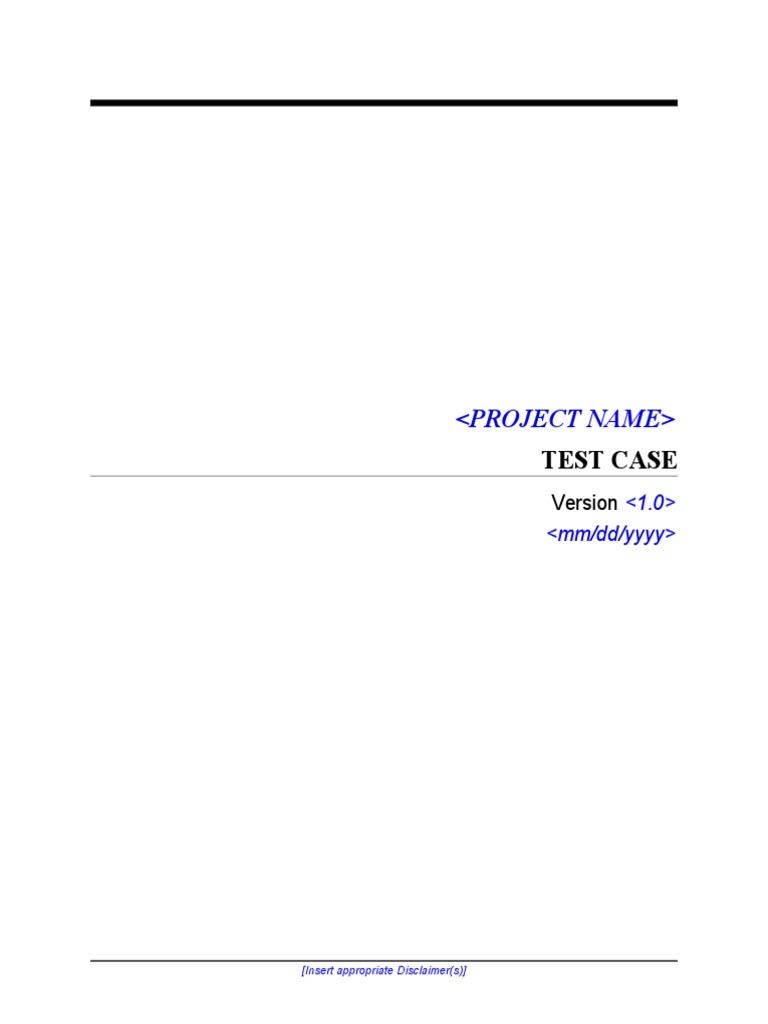 CDC Test Case Template | Download Free PDF | Systems Science | Computing