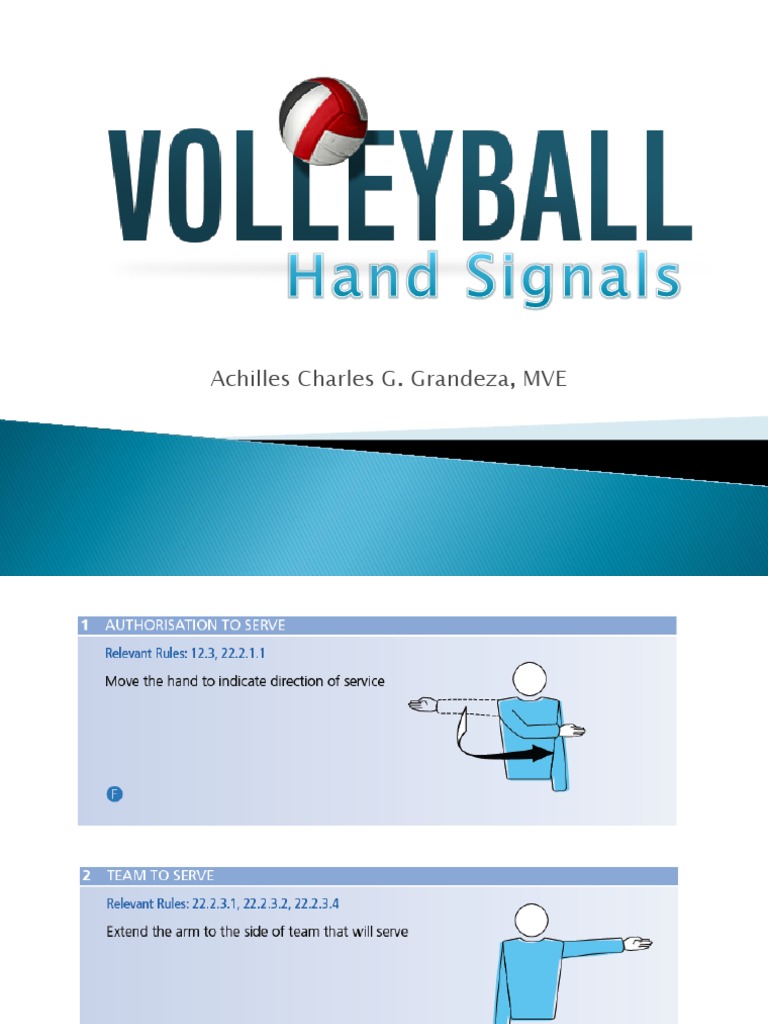 Volleyball Hand Signals | PDF