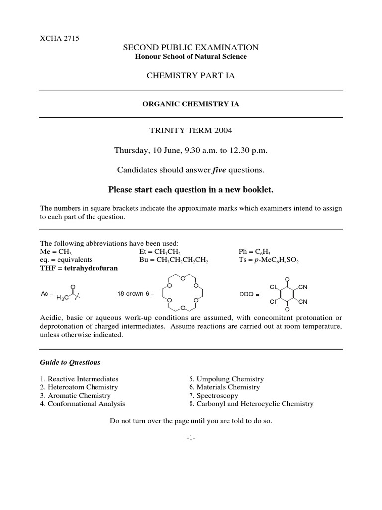 Organ Part I A Paper | PDF | Chemical Compounds | Organic Chemistry