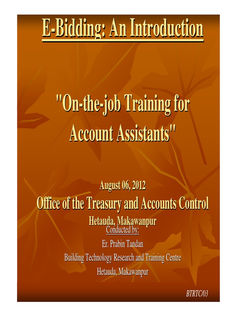 E Bidding Presentation | PDF | Procurement | Computing