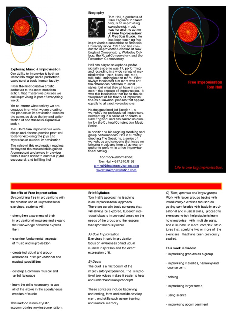 Biography: Free Improvisation: A Practical Guide. He | PDF | Improvisation | Jazz