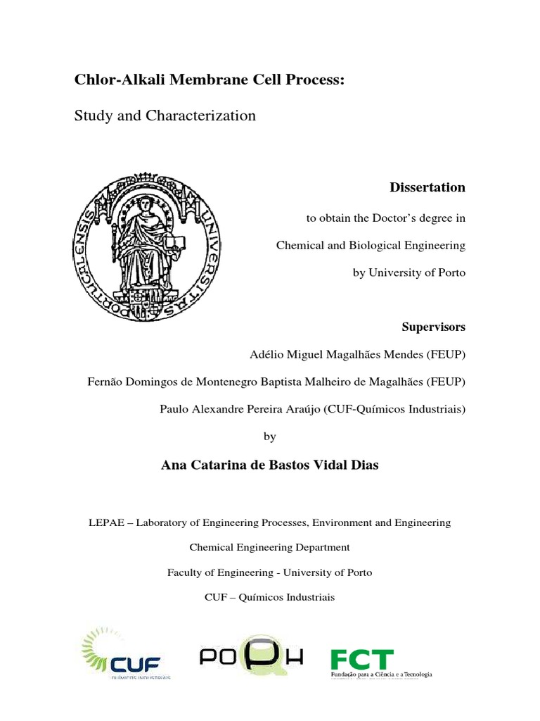 Chlor-Alkali Membrane Cell Process | PDF | Electrochemistry | Materials