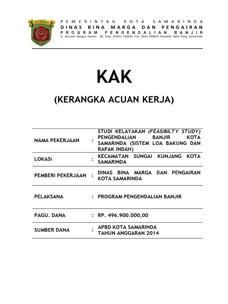 Kerangka Acuan Kerja | PDF | Bisnis | Teknologi & Rekayasa