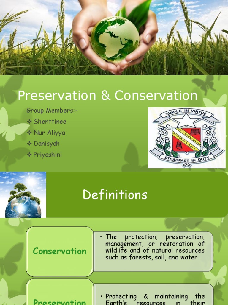 Conservation and Preservation Overview | PDF | Home & Garden ...