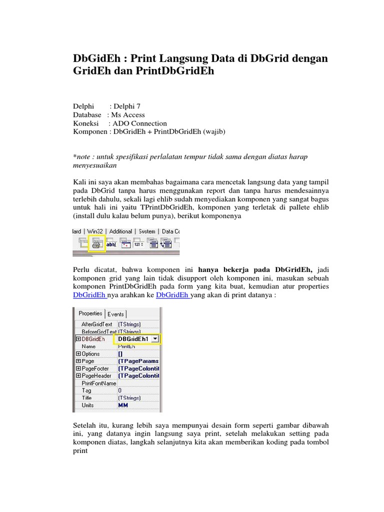 Ehlib DBGrid | PDF