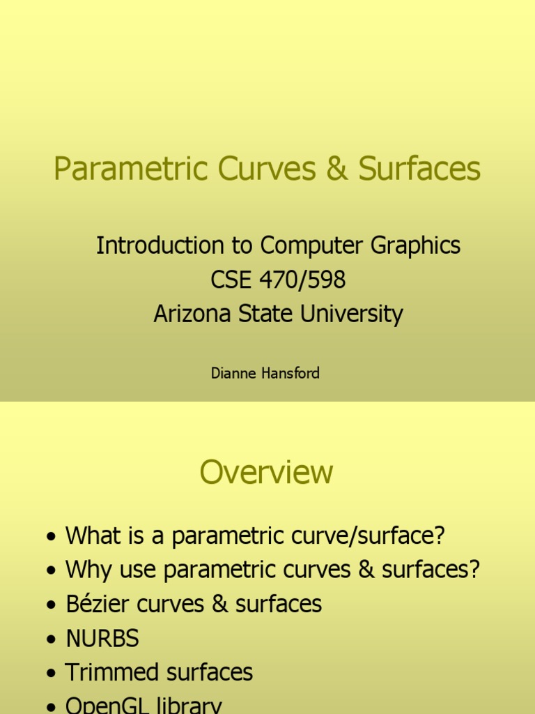 Parametric Curves & Surfaces Guide | PDF | Analytic Geometry | Manifold