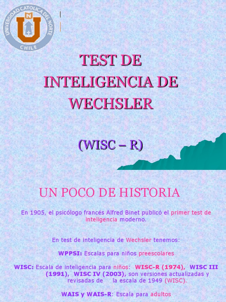 Test de Inteligencia Wechsler: WISC-R | PDF | Palabra | Memoria