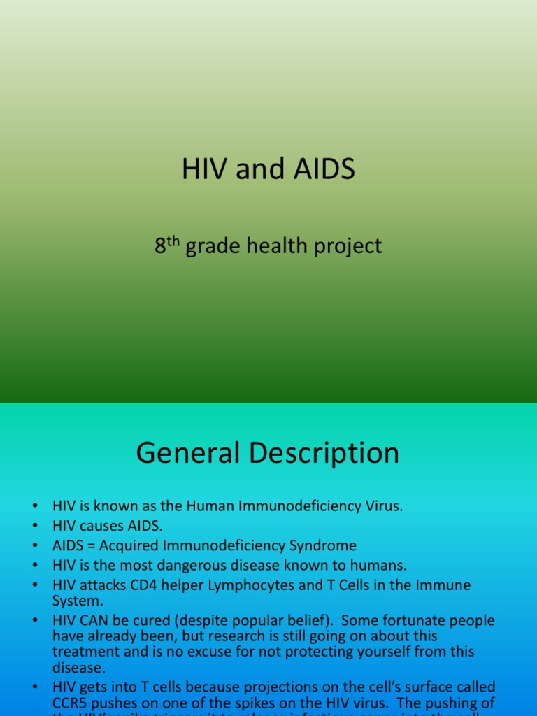 8th grade health powerpoint on hiv and aids (stds) | Hiv/Aids ...