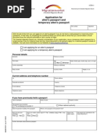 Tongan Passport Application Form | PDF | Justice | Crime & Violence