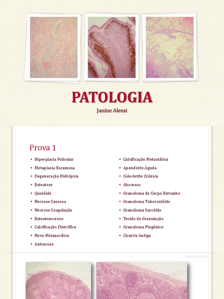 Patologia 1 - Janine | PDF | Necrose | Pele