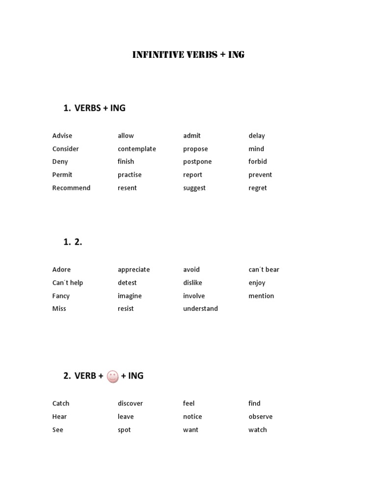 Cae Verb Patterns | PDF