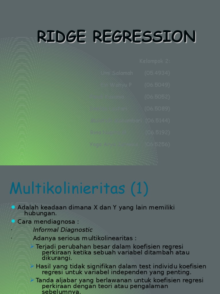 Ridge Regression | PDF