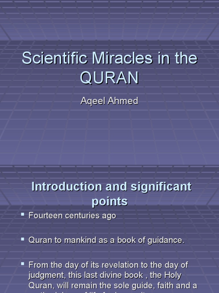 Scientific Miracles in The QURAN | PDF | Quran | Islam