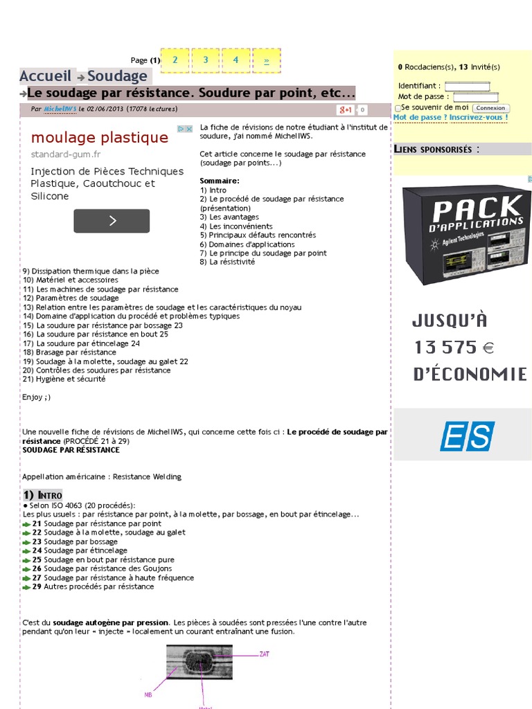 Le Soudage Par Résistance. Soudure Par Point, Etc... | PDF | Soudage ...