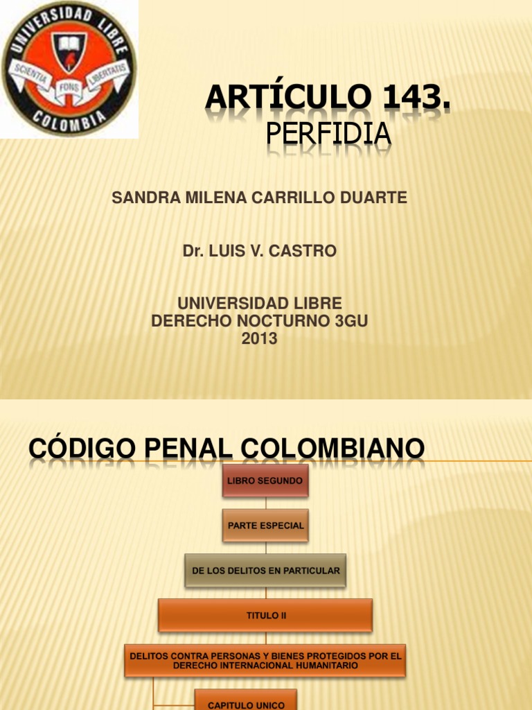 Delito de Perfidia en el Código Penal | PDF | Relaciones ...