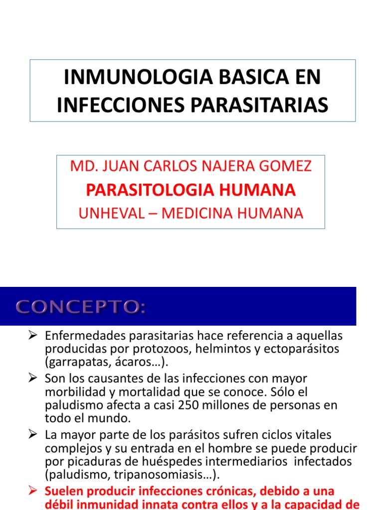 Parasito 01 14 Inmunologia Parasitarias | PDF | Sistema inmune | Antígeno