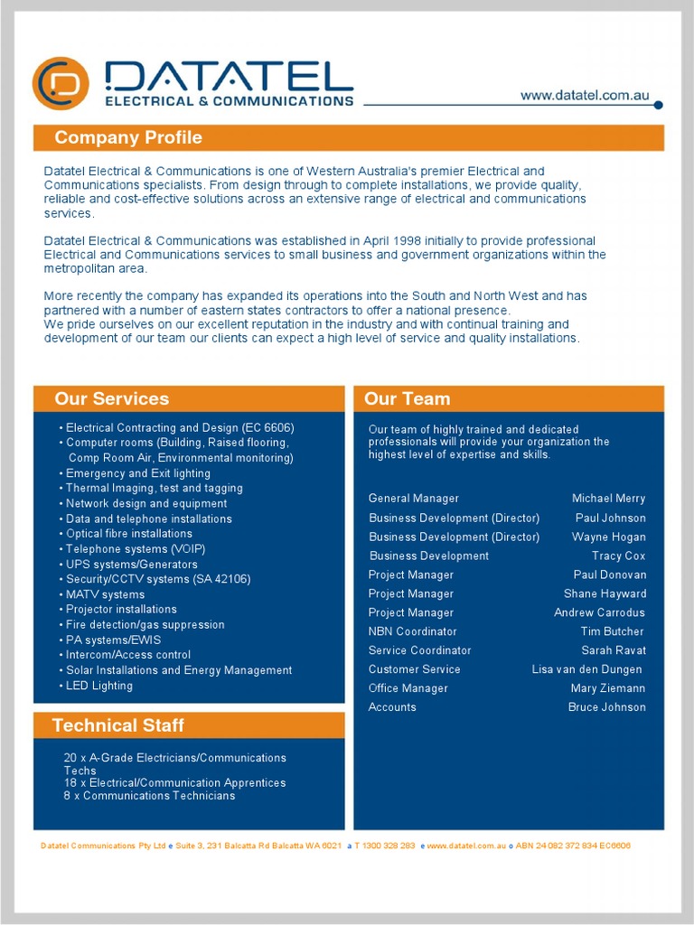 Datatel Company Profile | PDF | Computing And Information Technology ...