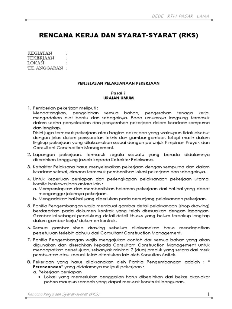 Contoh Rks Bangunan Gedung Imagesee - Riset