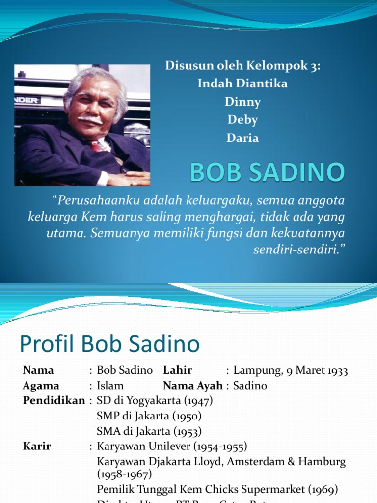 Profil dan Strategi Bisnis Bob Sadino | PDF