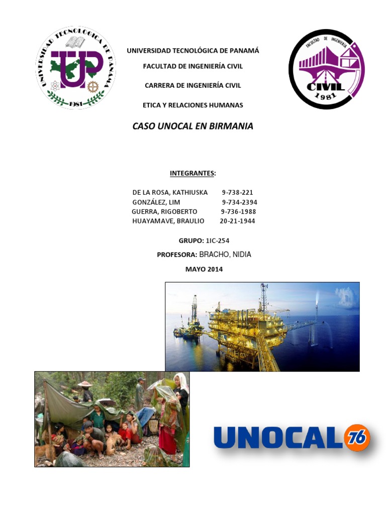 Caso UNOCAL - Birmania | PDF | Myanmar | Corporaciones