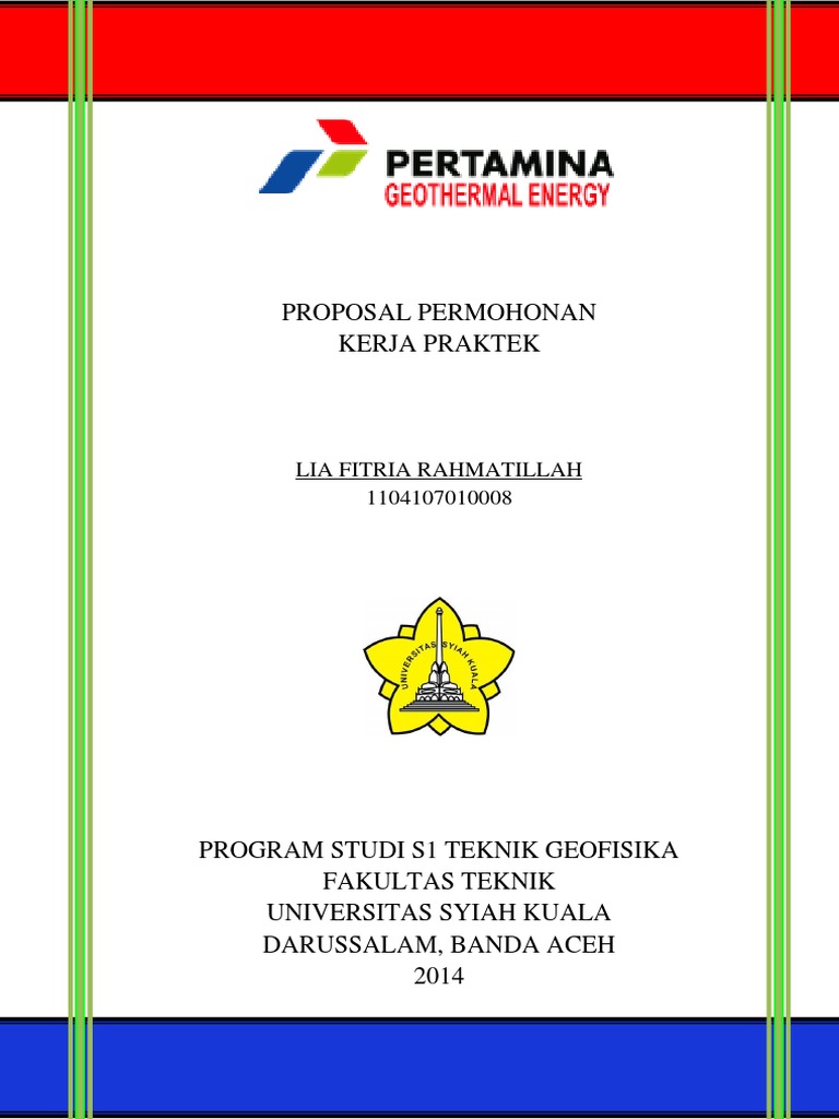 Proposal Kerja Praktek di Pertamina Geothermal | PDF