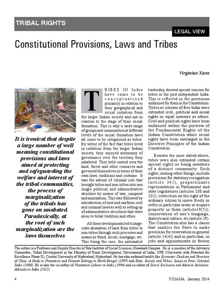 Yojana-January 2014-Constitutional Provisions, Laws and Tribes ...