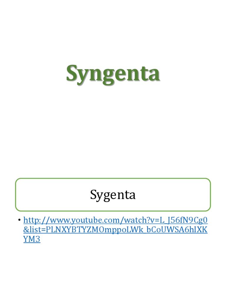 Syngenta | PDF | Genetically Modified Crops | Agriculture