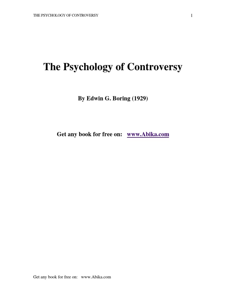 The Psychology of Controversy | PDF | Hypnosis | Psychology