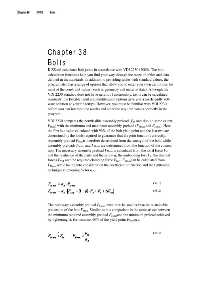 Kisssoft Bolt Analysis Manual | PDF | Screw | Nut (Hardware)