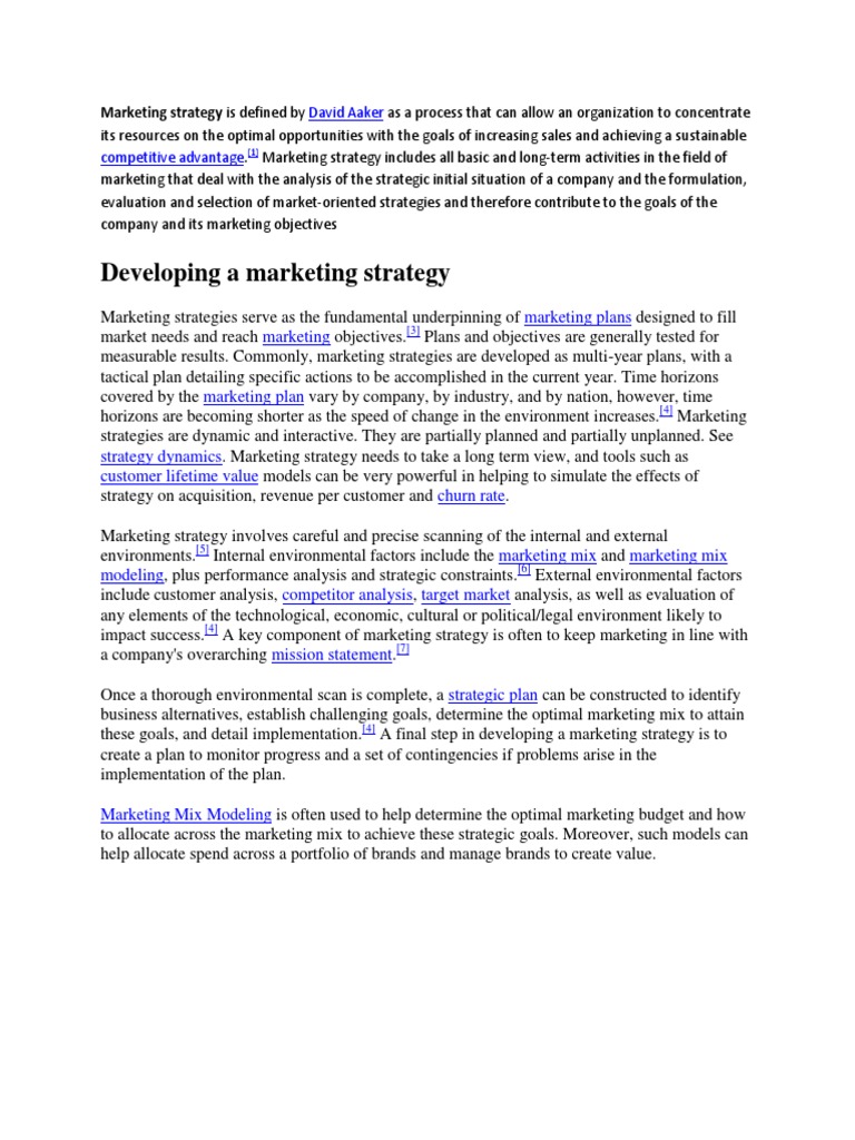Effective Marketing Strategy Development | PDF | Business