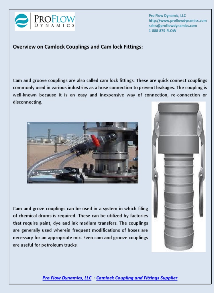 Camlock Couplings Fittings Overview | PDF | Building Materials ...