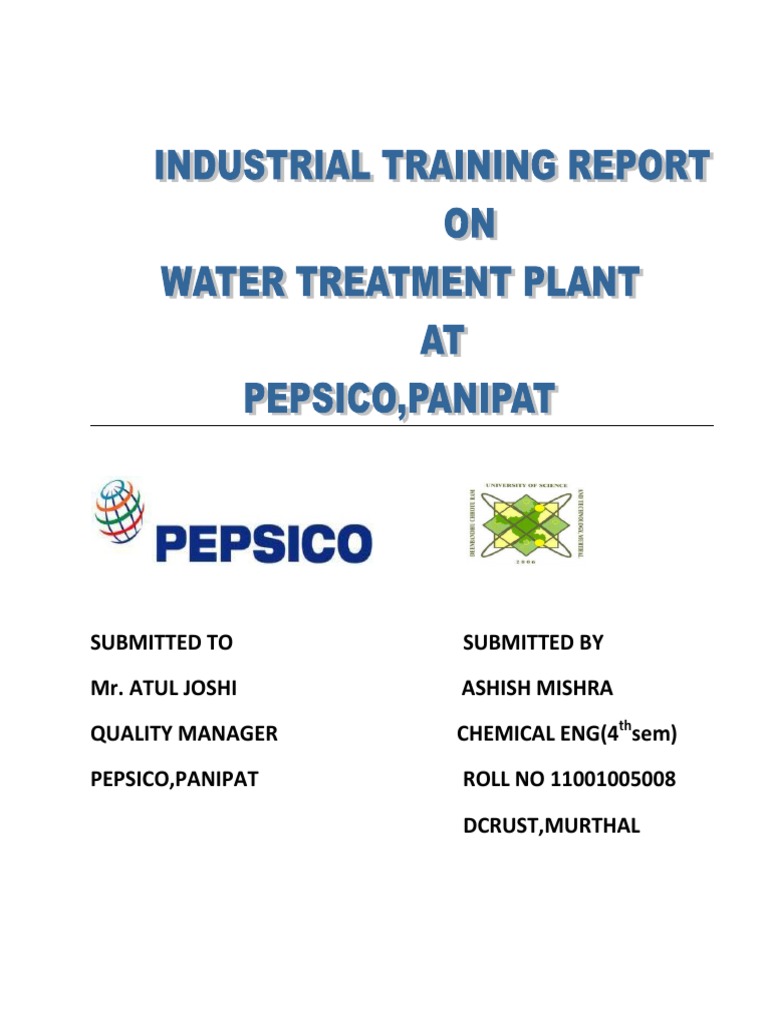 Pepsico Report | PDF | Pepsi Co | Sewage Treatment