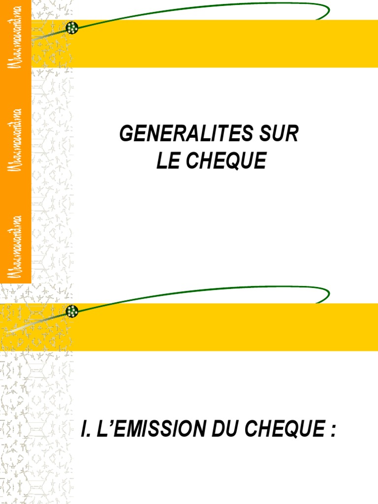 Règles et Émission du Chèque | PDF | Chèque | Argent
