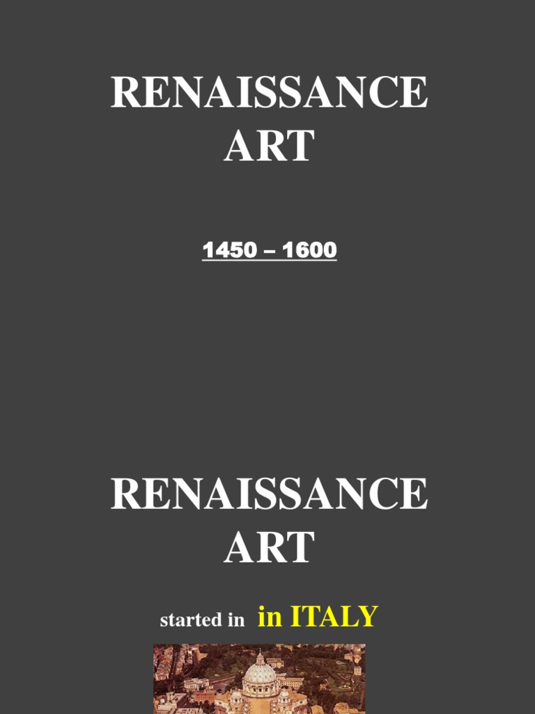 RENAISSANCE ART | Renaissance Art | The Renaissance