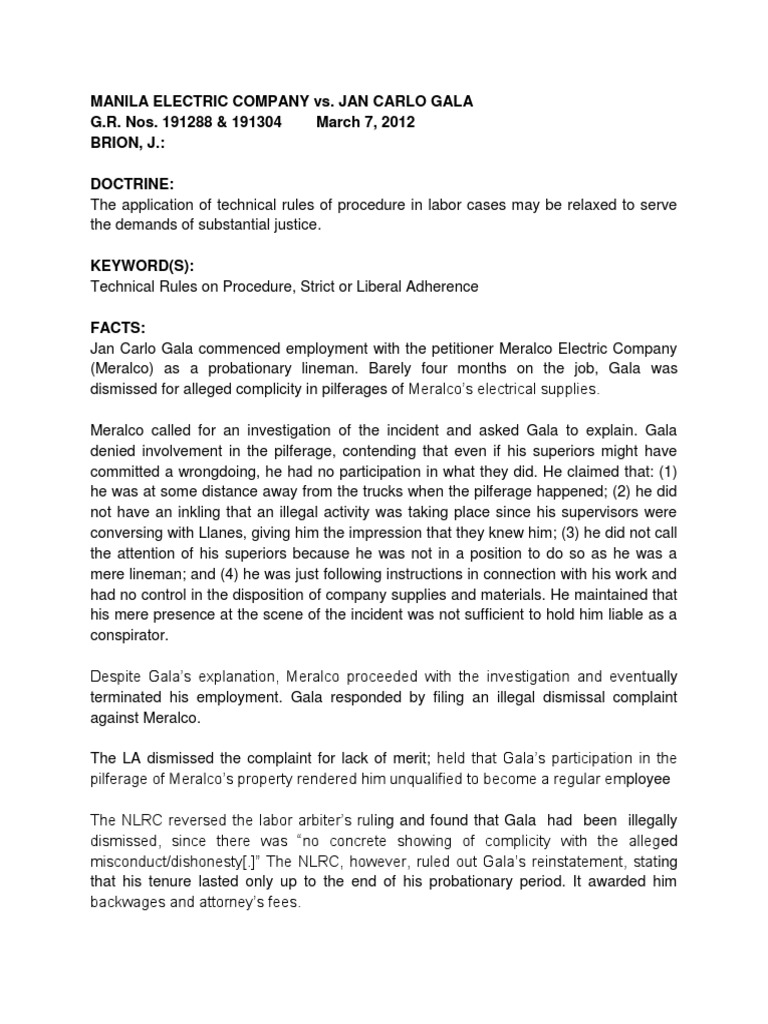 Meralco V Gala | PDF | Due Process Clause | Government Information