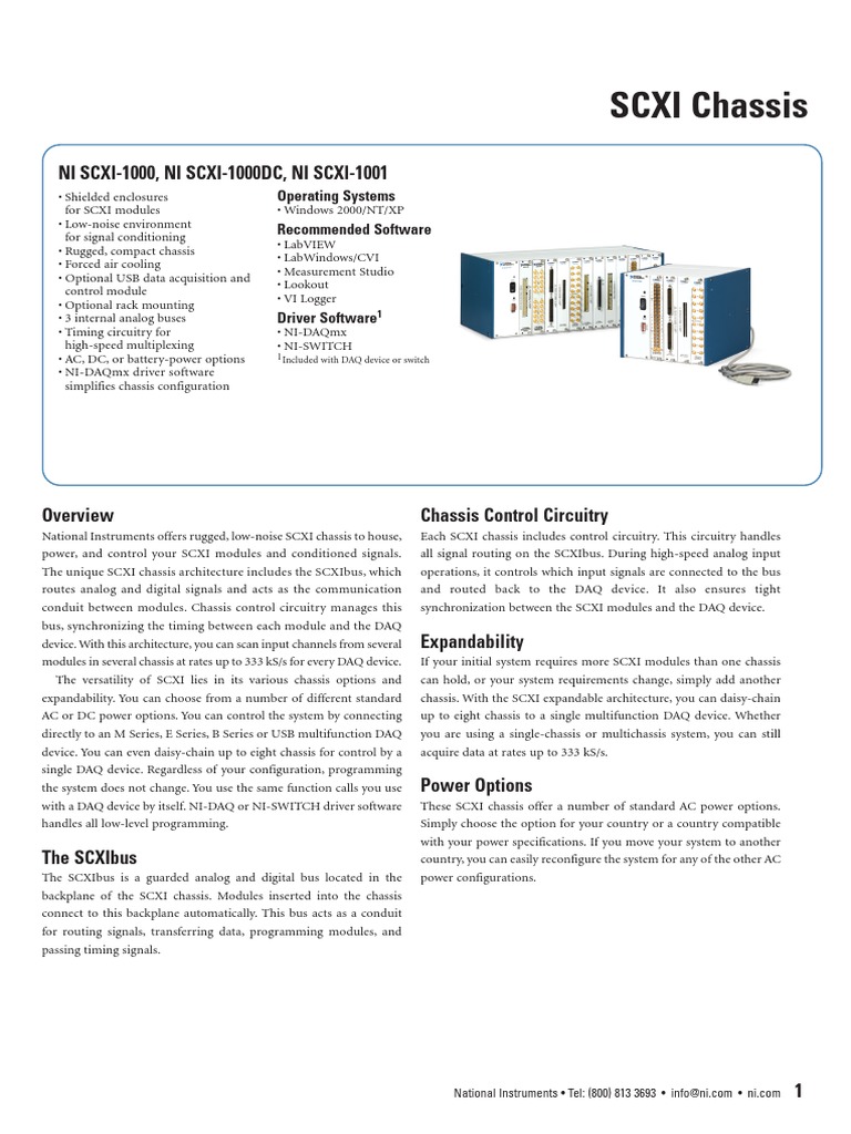 SCXI Chassis: Heading NI SCXI-1000, NI SCXI-1000DC, NI SCXI-1001 | PDF ...