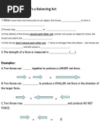 Bill Nye Motion Worksheet & Quiz | PDF | Force | Mass