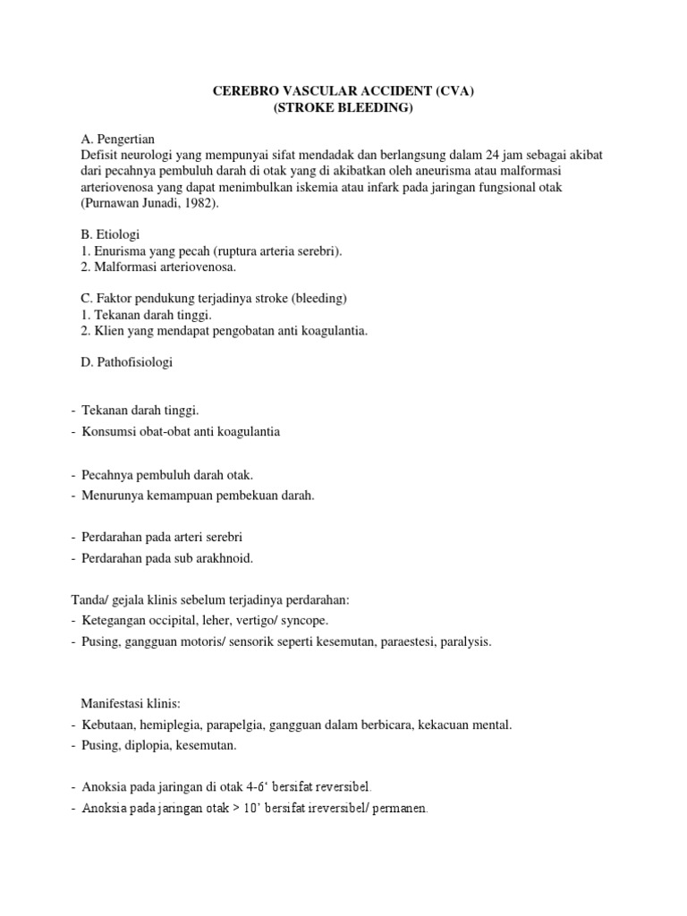 LP CVA Bleeding | PDF