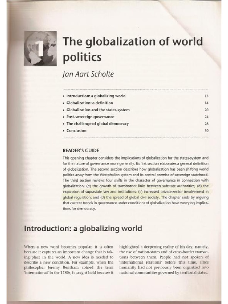 The Globalization of World Politics | PDF
