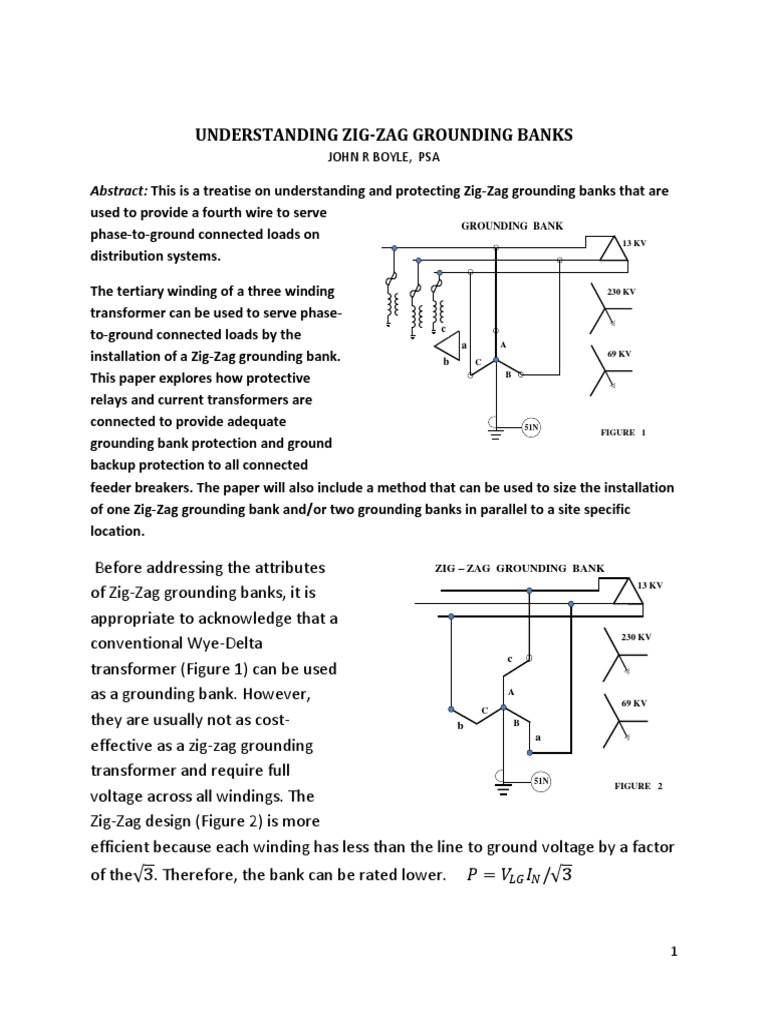 Zig-Zag Grounding Bank Protection Guide | PDF | Components ...