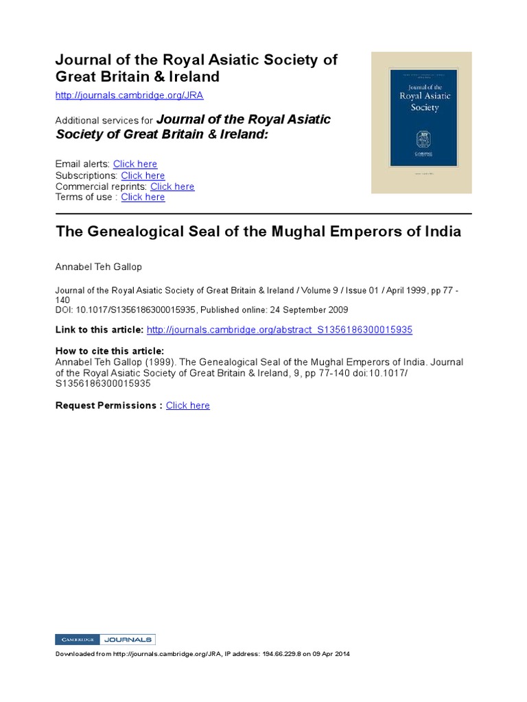 Mughal Seals | PDF | Mughal Empire | Seal (Emblem)