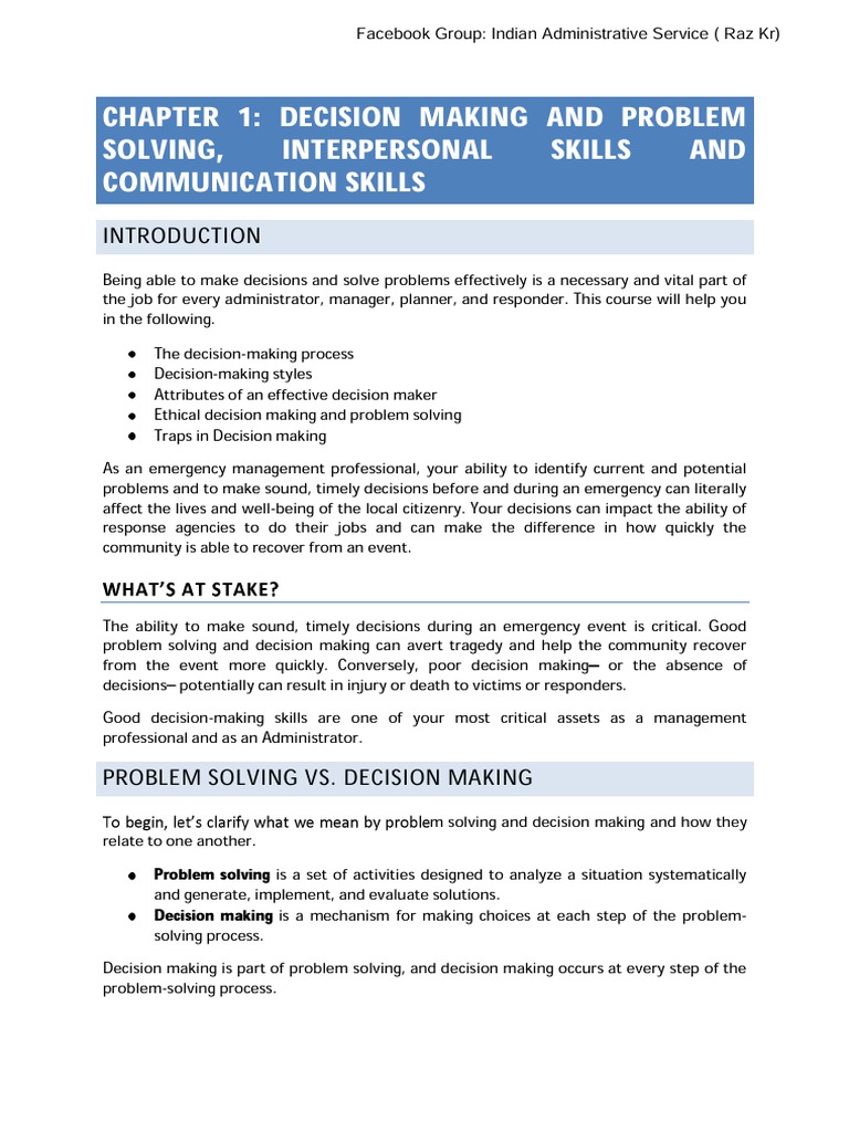 Decision Making & Communication | PDF | Business