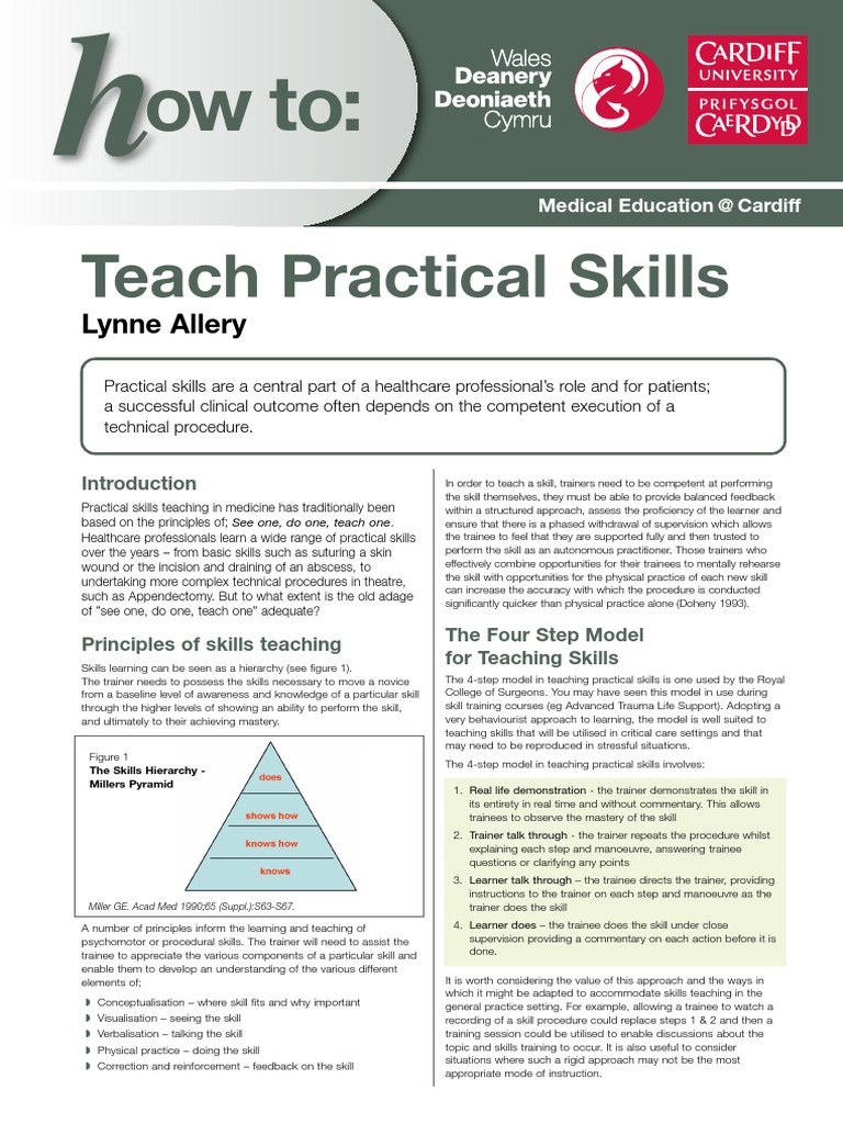 How To Teach Practical Skills | PDF | Competence (Human Resources) | Expert