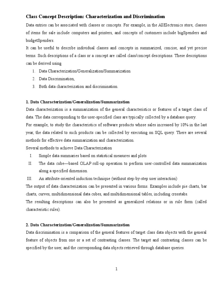 Attribute Oriented Induction | PDF | Data | Relational Database