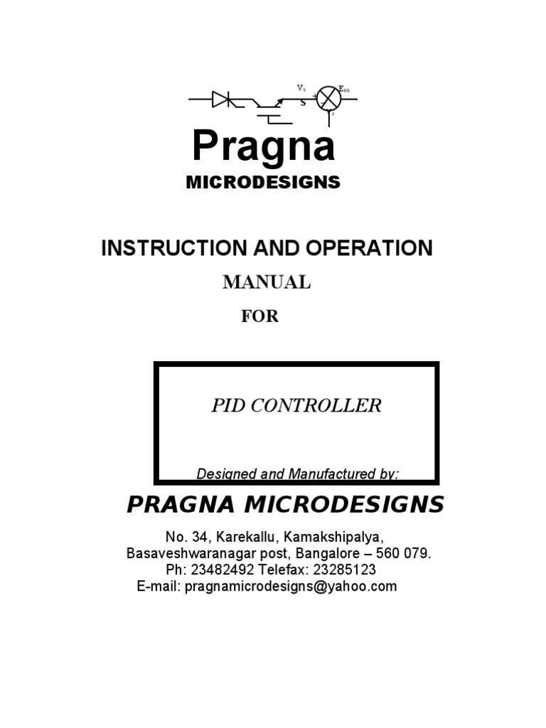 Pragna: Instruction and Operation | PDF | Control Theory | Feedback