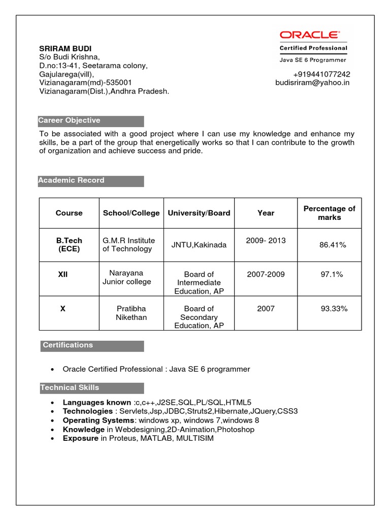 Sriram Resume Final | PDF | Computing Platforms | Computing