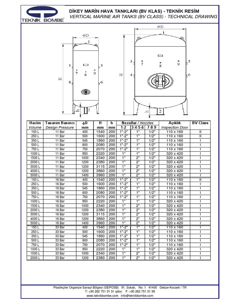 Technical Drawing Marine Tanks | PDF