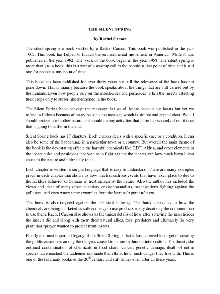 Silent Spring Review | PDF | Adenosine Triphosphate | Soil